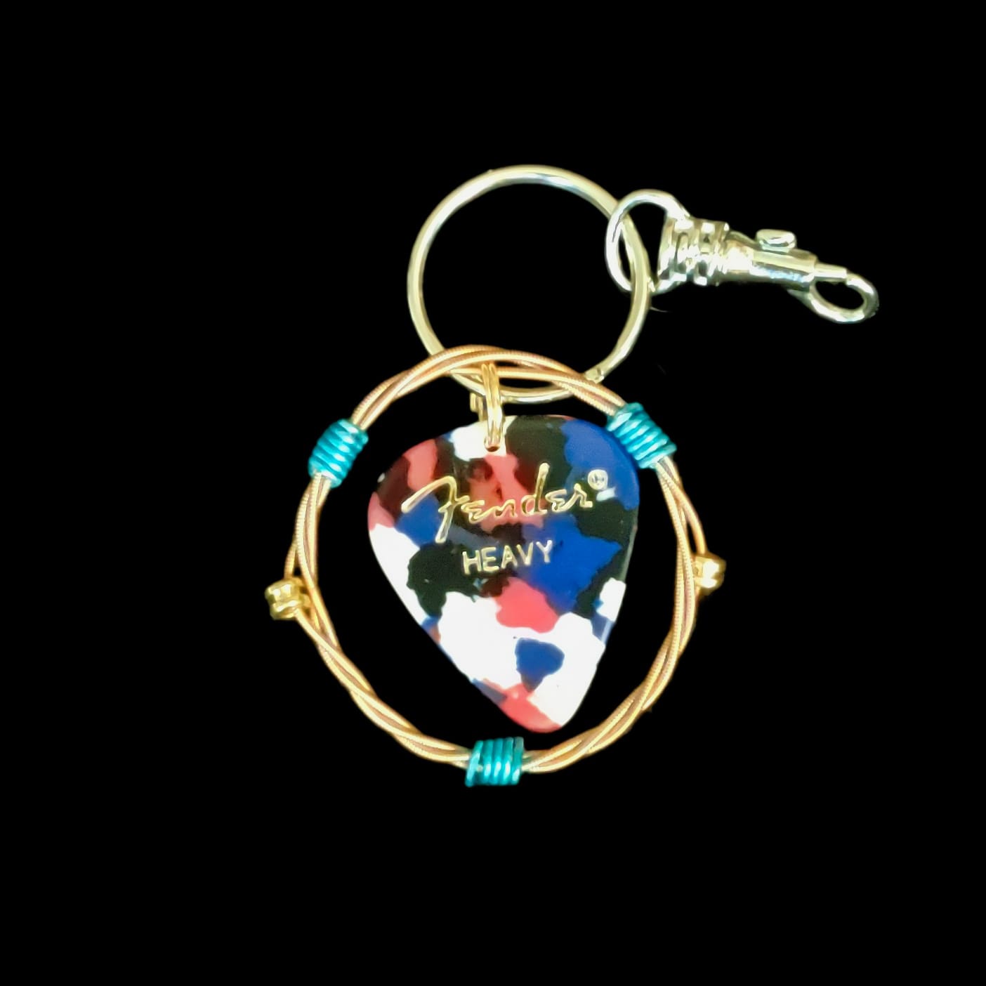 Fender Confetti Guitar String Keychain - Restrumed.com - Upcycled ...