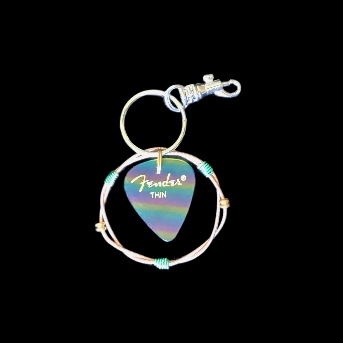 Fender "Rainbow" Guitar String Keychain - Restrumed.com - Upcycled ...