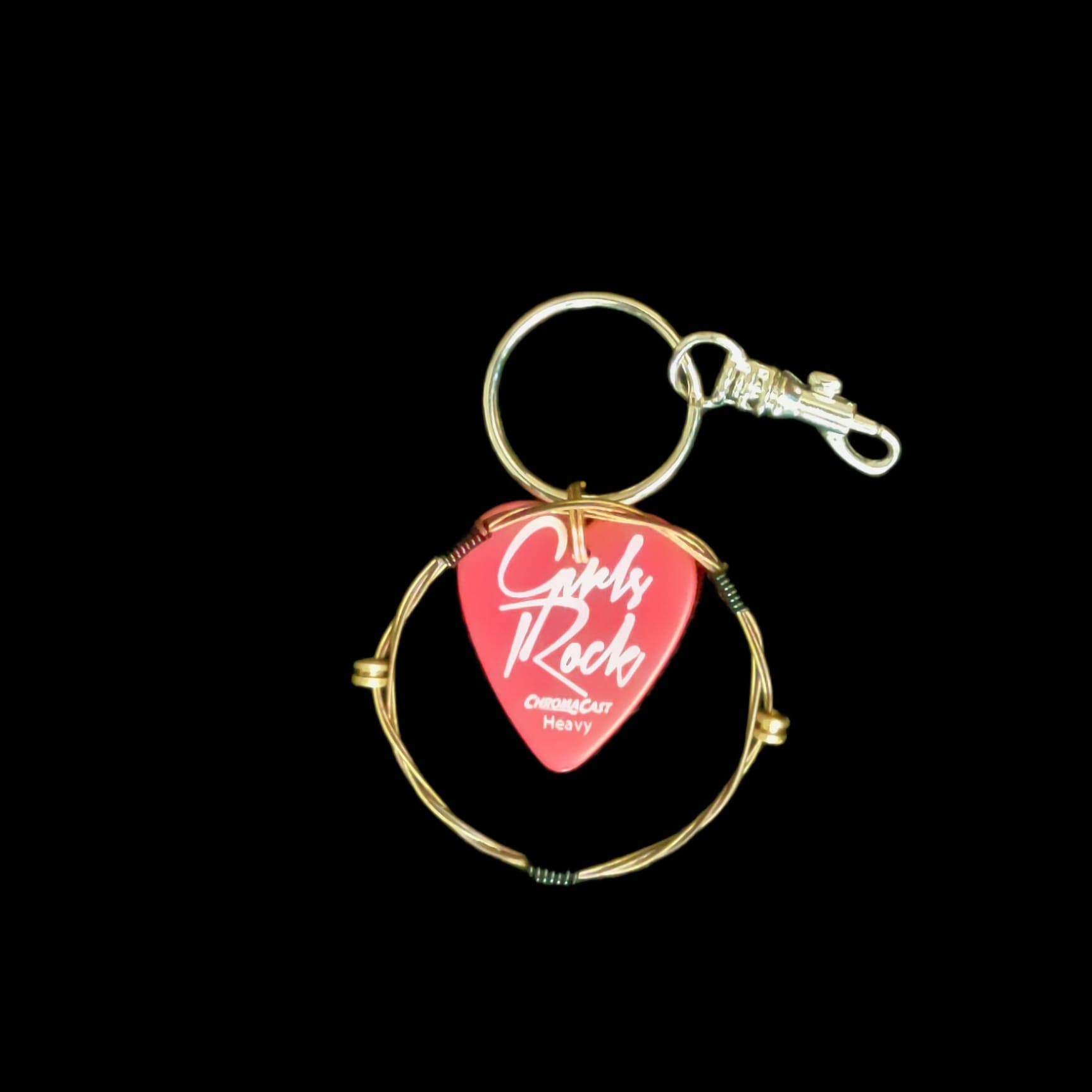 "Girls Rock" Guitar String Keychain - Restrumed.com - Upcycled Guitar ...