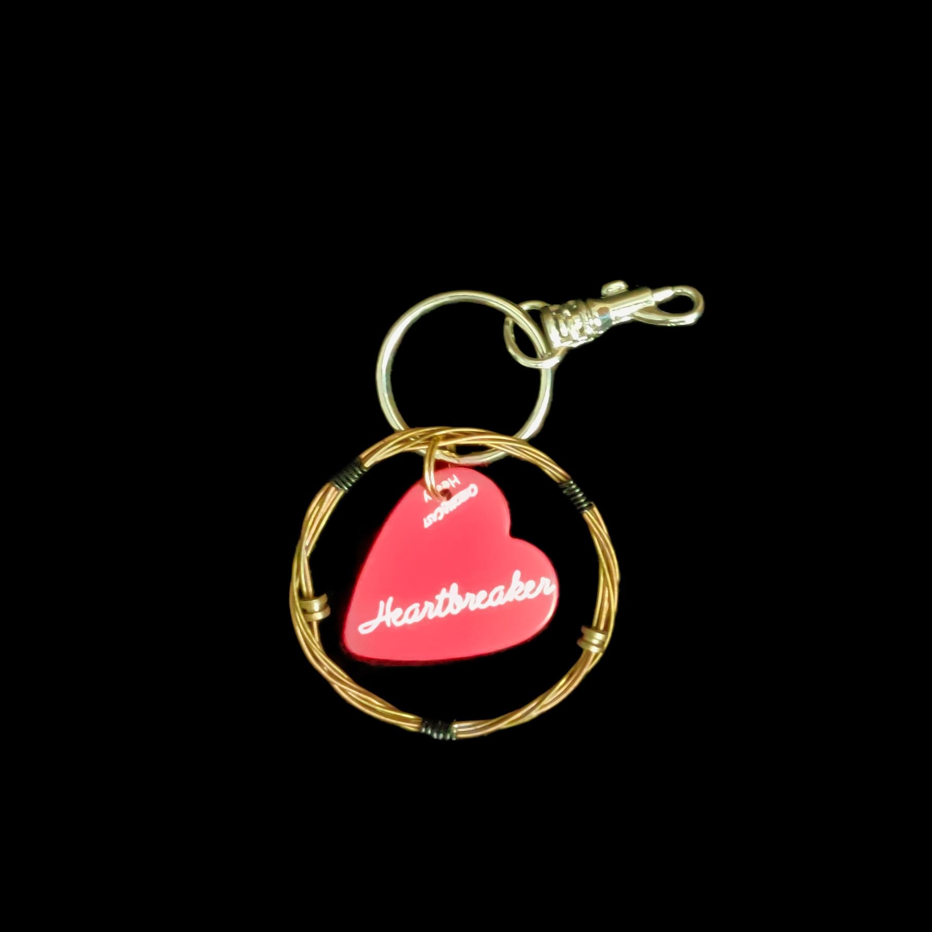"Heartbreaker" Guitar String Keychain - Restrumed.com - Upcycled Guitar ...